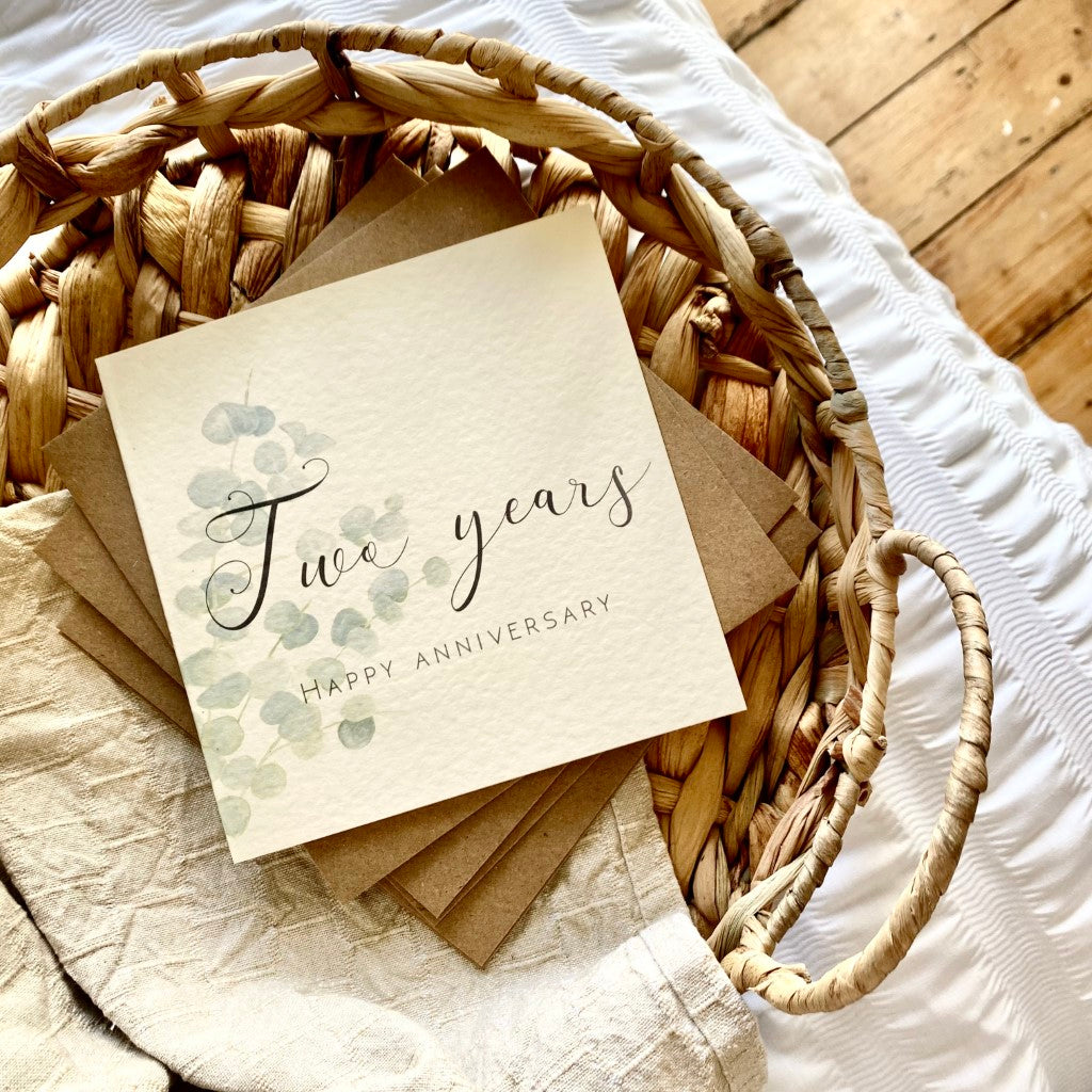 Eucalyptus 2nd Anniversary Card – Annie Moon Studio